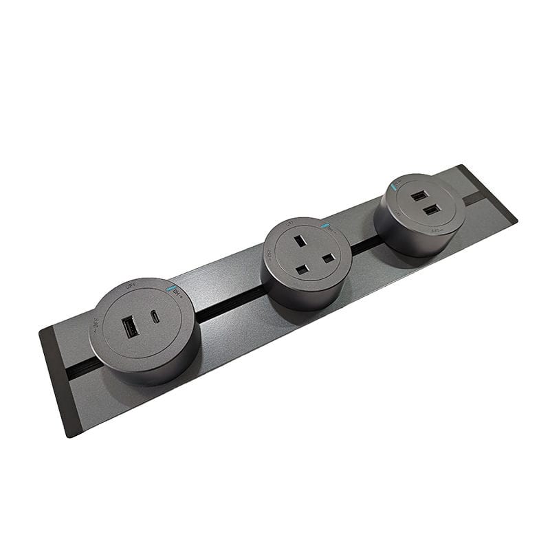 Power Track Socket Black Trail Schuko Concealed Manufacturer